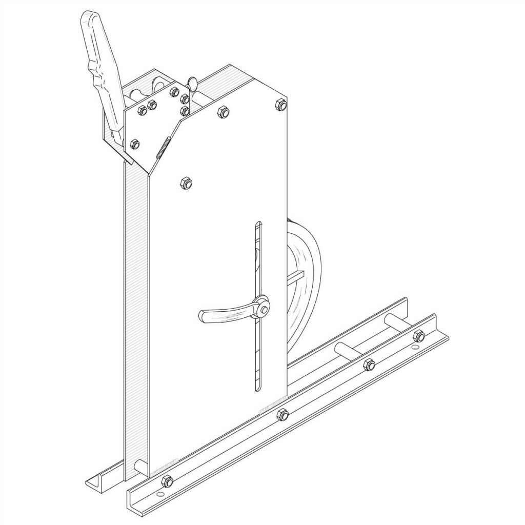 Series 71 Combination Adjustable Floor Block / Rope Lock